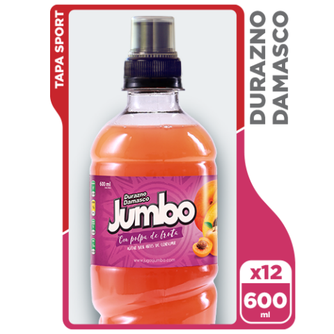 Jugo Jumbo Durazno-Damasco 600 ml. TSP – 12 Pack | Grupo Cascada